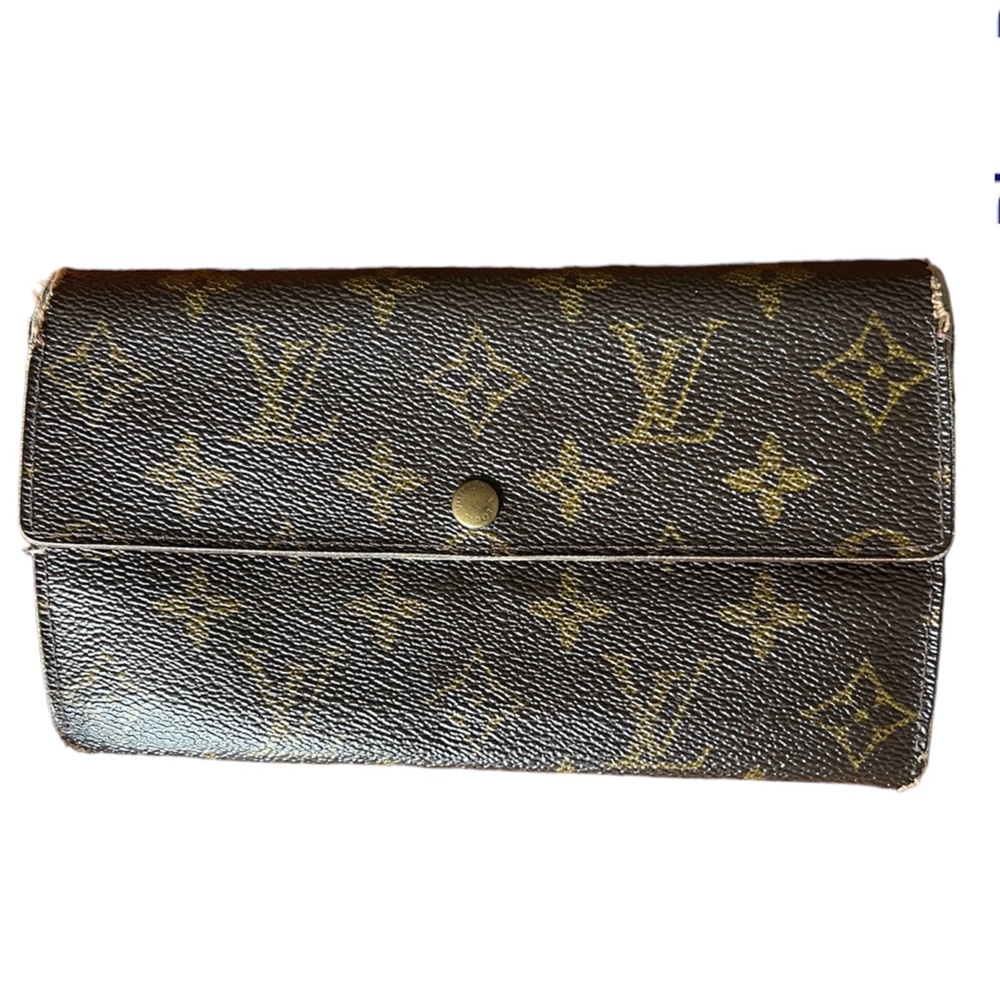Authentic Louis Vuitton Monogram Wide Wallet - Gem
